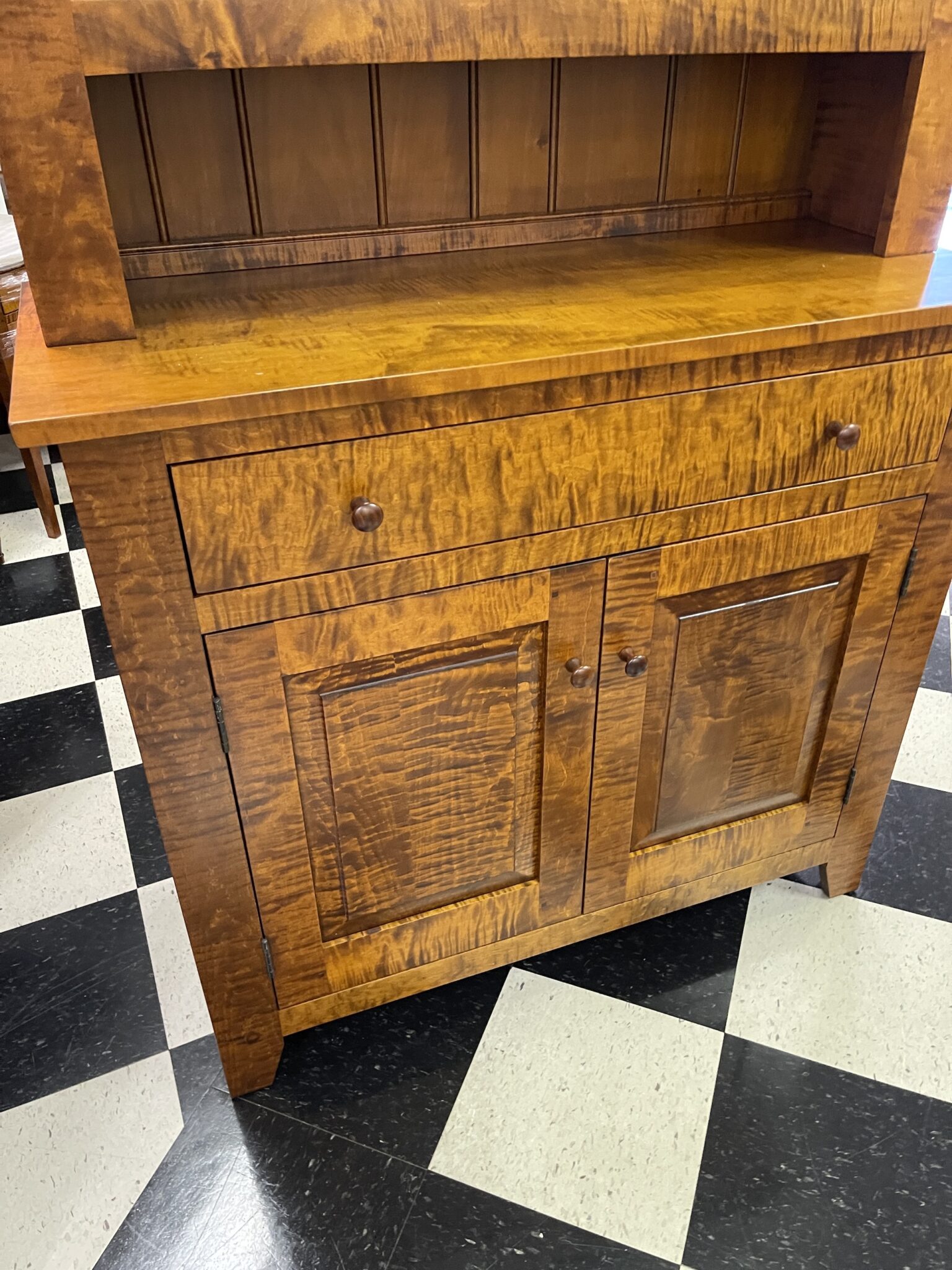 Tiger Maple Wood Canterbury Wall Cupboard