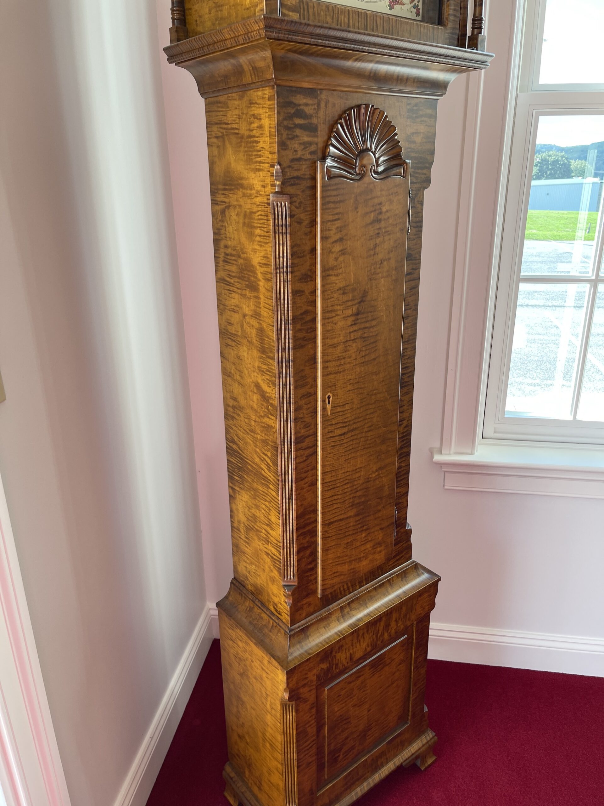 Tiger Maple Wood Arlington Grandfather Clock