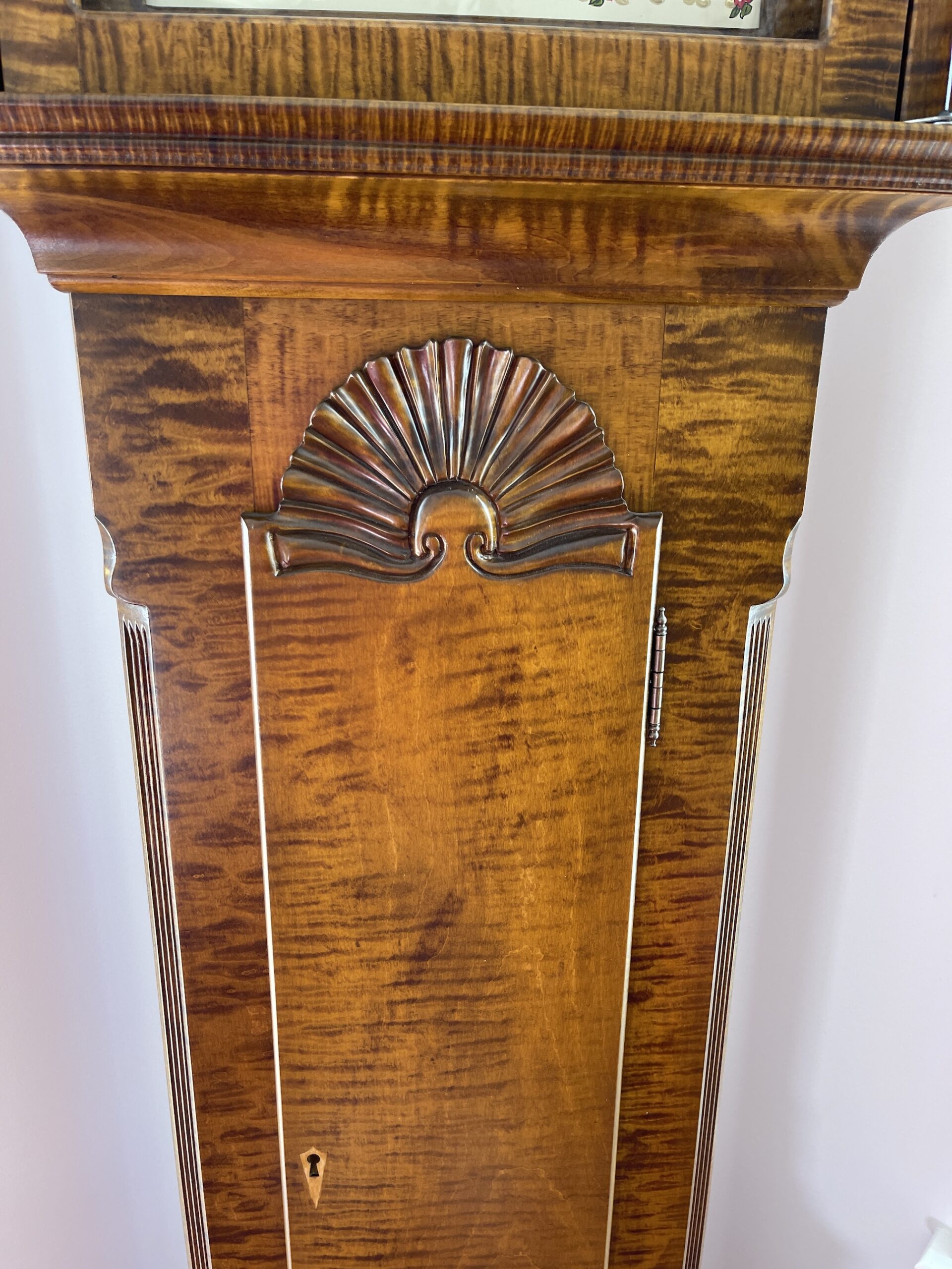 Tiger Maple Wood Arlington Grandfather Clock