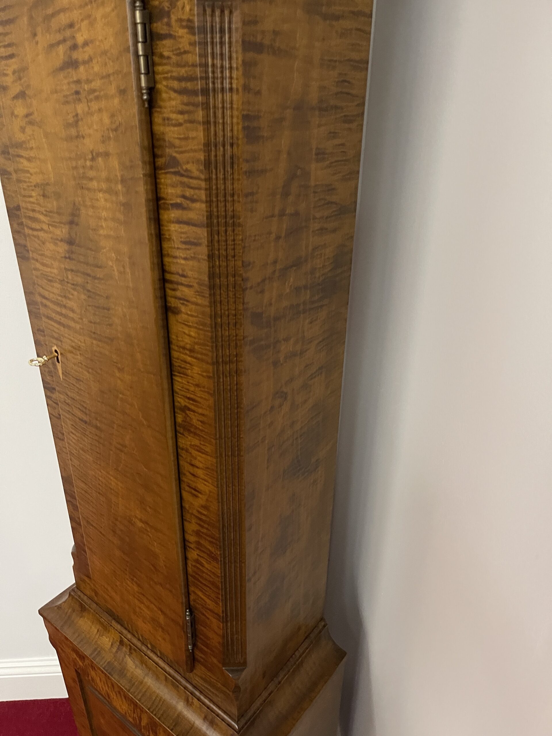 Tiger Maple Wood Arlington Grandfather Clock