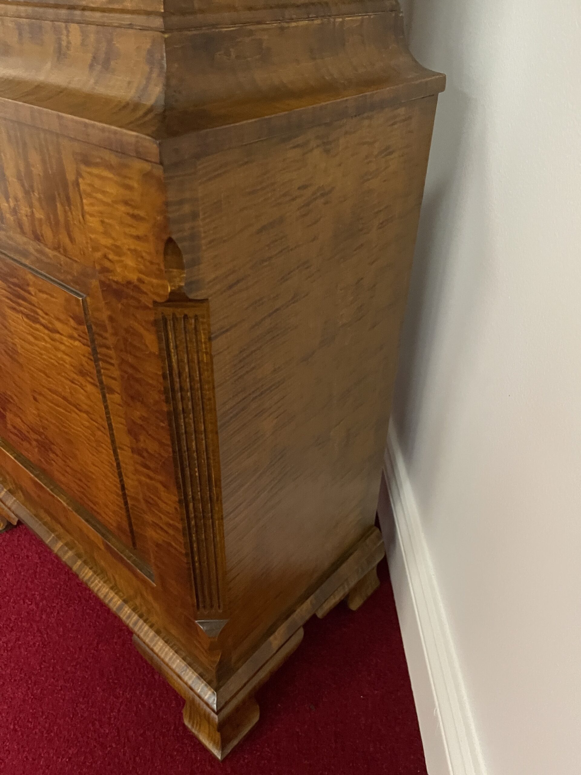 Tiger Maple Wood Arlington Grandfather Clock