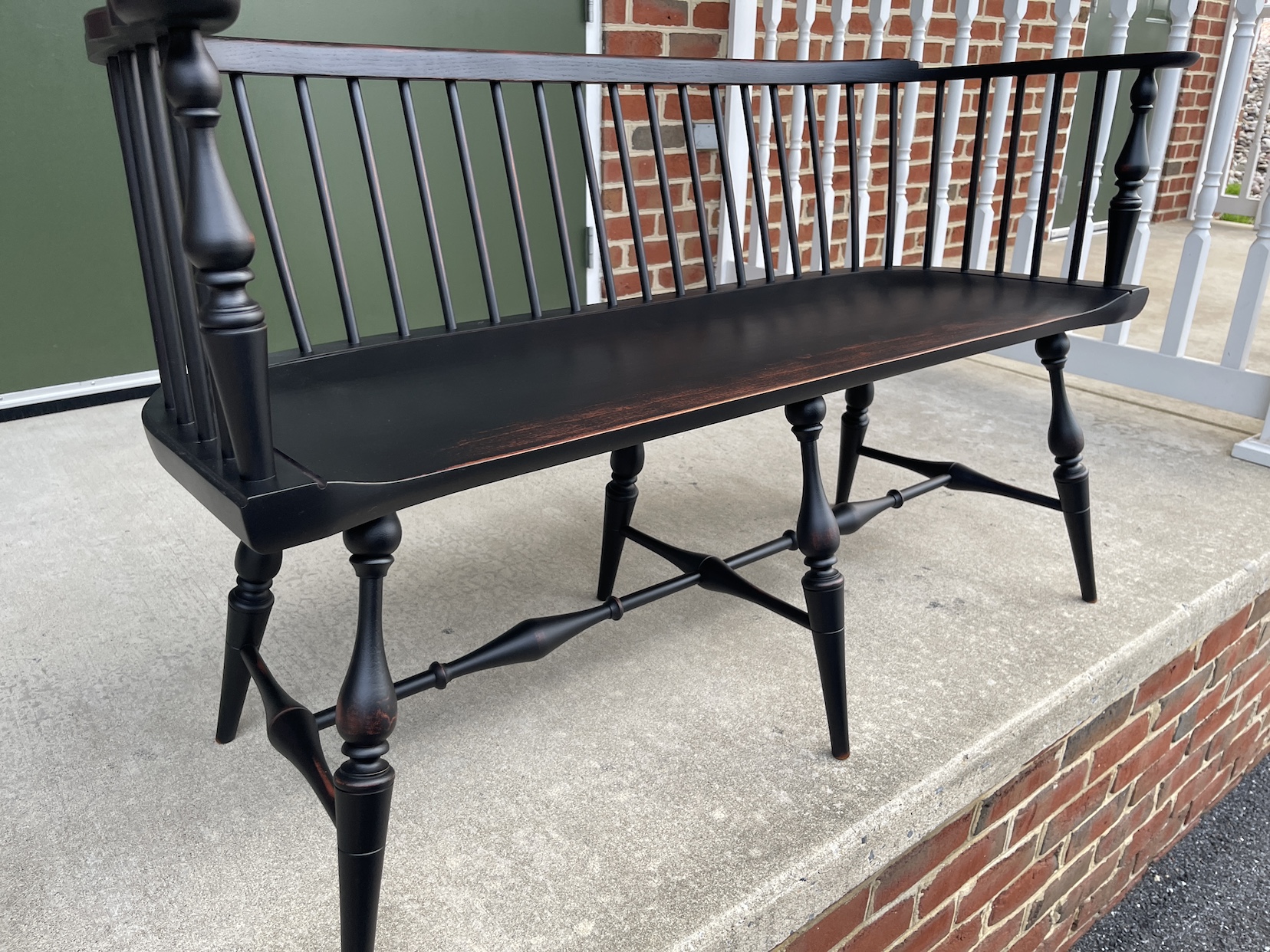 American Made Historical Low Back Windsor Settee