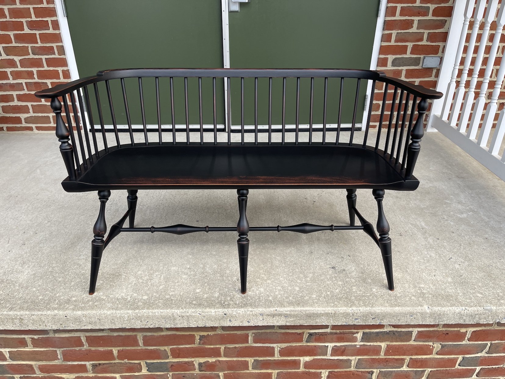 American Made Historical Low Back Windsor Settee