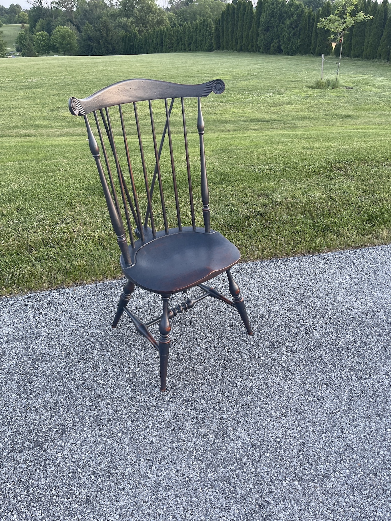 Historical Nantucket Side Windsor Chair with Brace