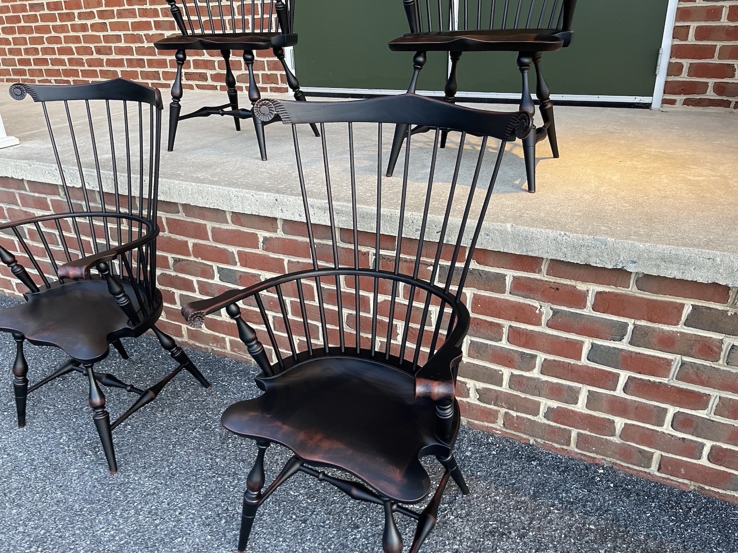 Set of 4 Fan Back Windsor Armchairs