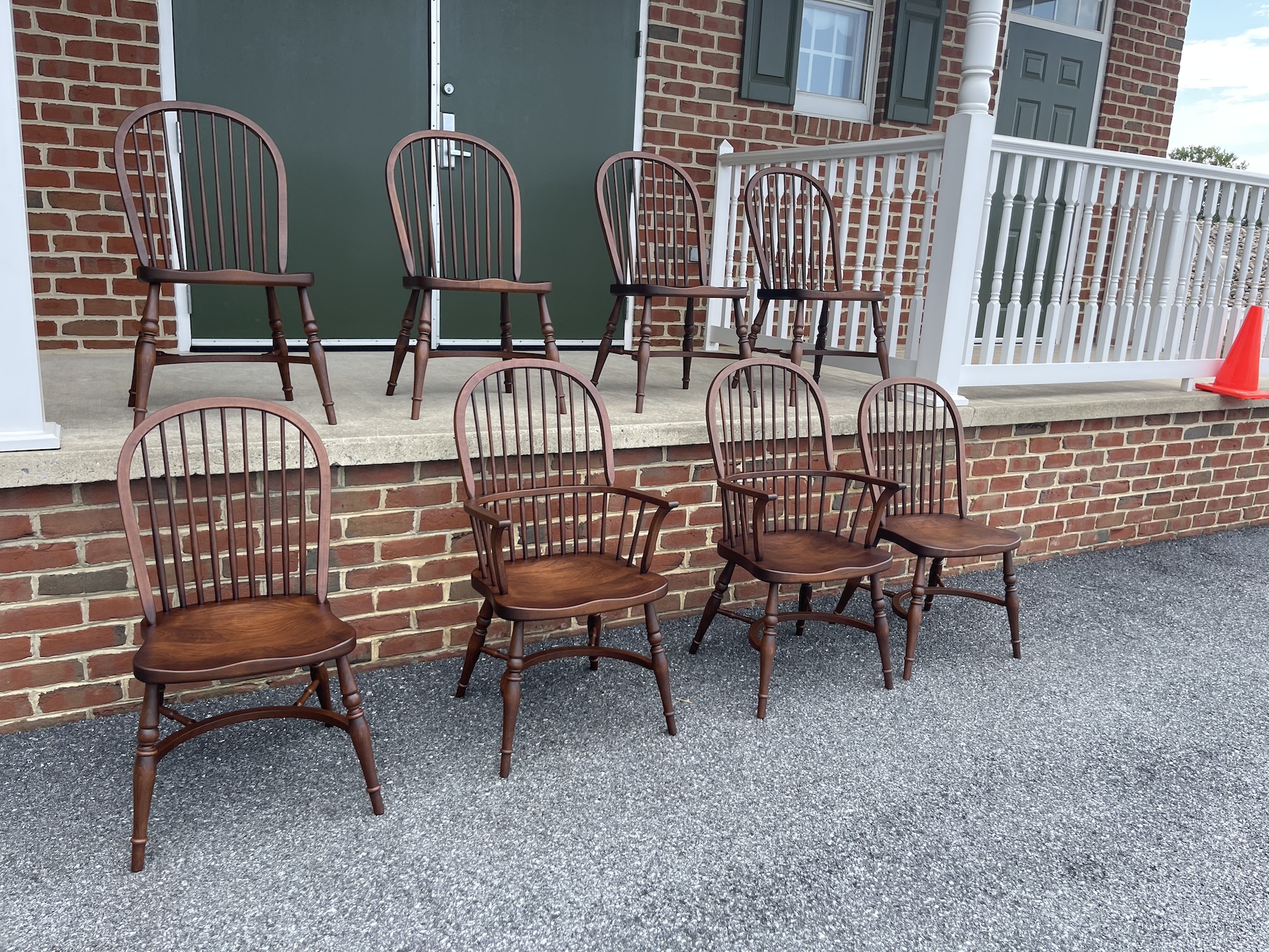 Set of 8 English Style Windsor Chairs - Sold