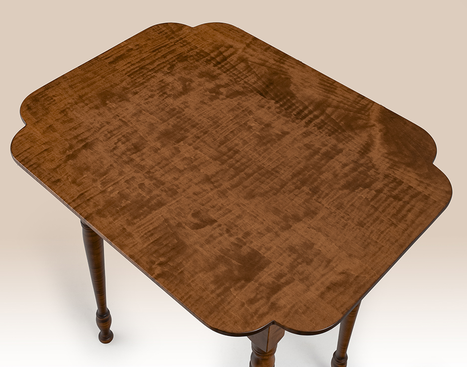 Tiger Maple Wood Farmhouse Sheraton Stand
