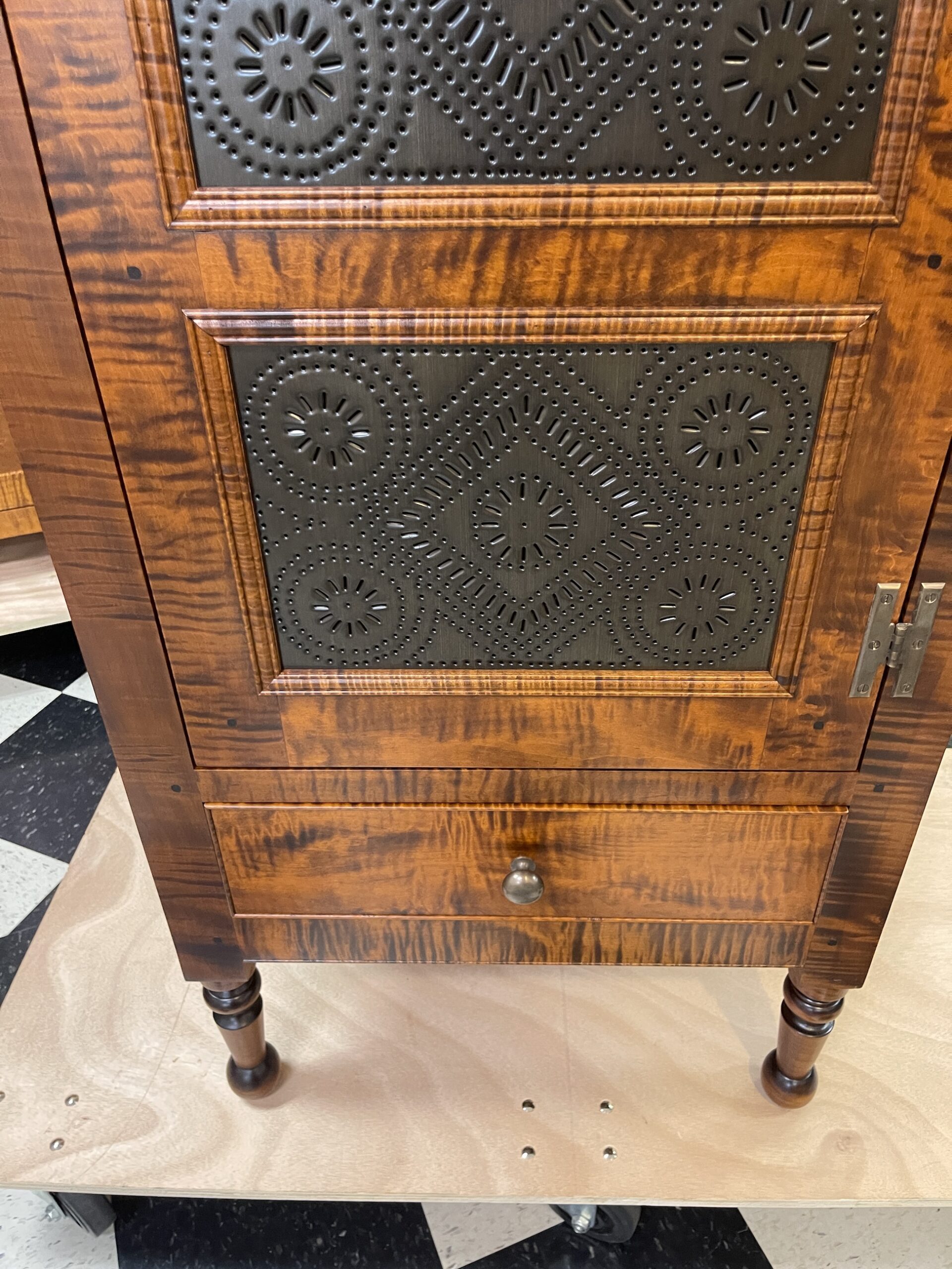 Tiger Maple Wood Pie Safe - Sold