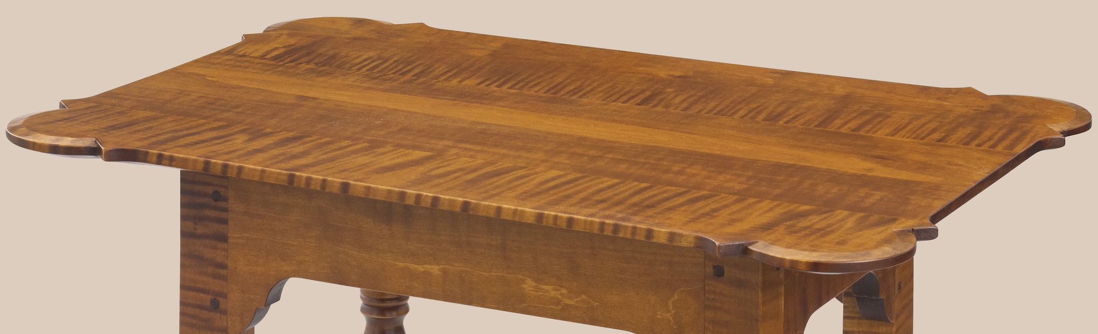 Tiger Maple Wood Stand with Porringer Top